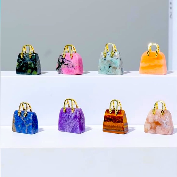 Other | Sculptured Crystal Handbags With Gold Handles | Poshmark
